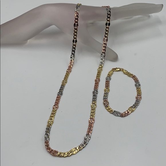 Accessories | Italian Rolled Gold Chain And Bracelet | Poshmark
